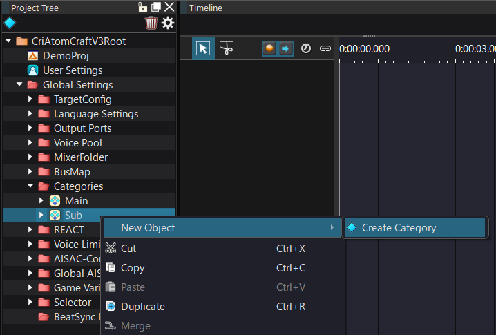 CRI ADX: How to Create Category