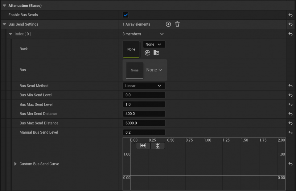 CriWare Unreal Engine: Atom Attenuation Asset