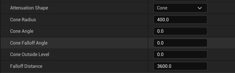 CriWare Unreal Engine: Atom Attenuation Asset