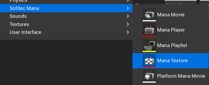 CriWare Unreal Engine: Mana Texture asset