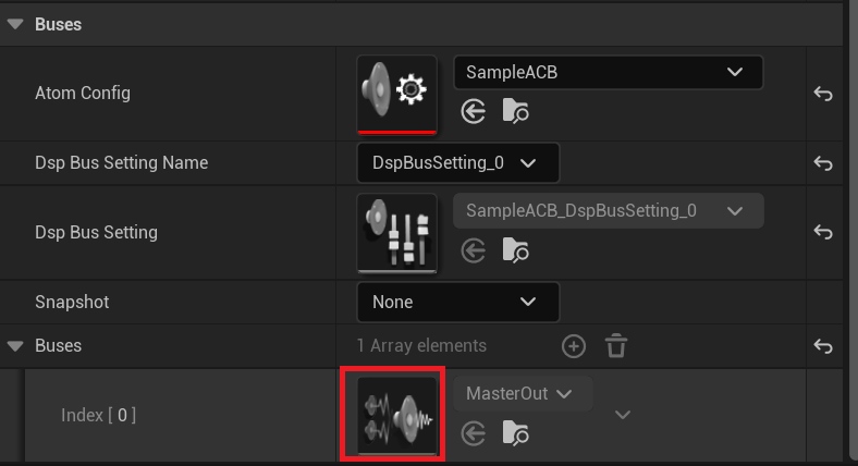 CriWare Unreal Engine: Atom Bus Effect Preset asset