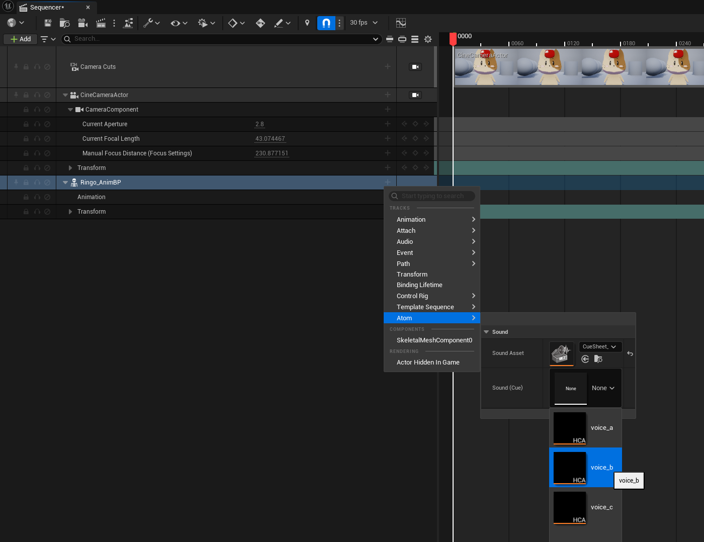 Criware Unreal Engine Lipsync Using Sequencers Atomtrack