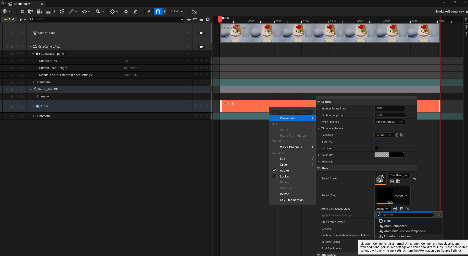 CriWare Unreal Engine: LipSync using Sequencer's AtomTrack