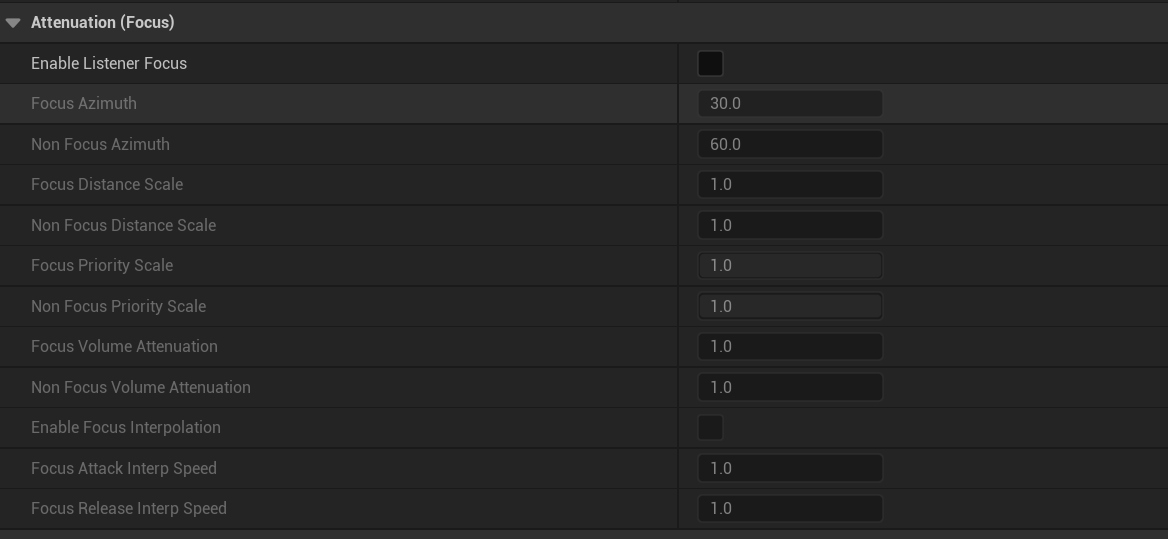 Criware Unreal Engine Atom Attenuation Asset