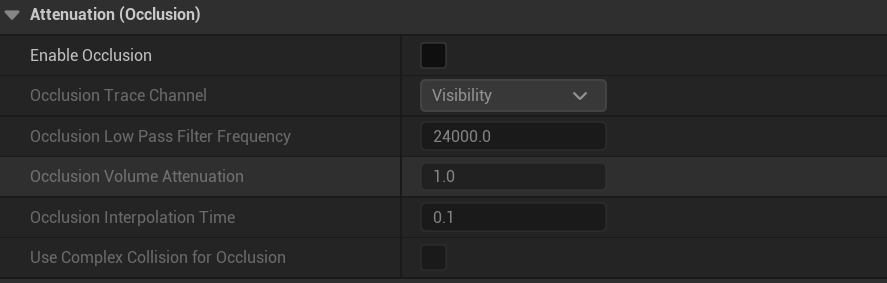 CriWare Unreal Engine: Atom Attenuation Asset