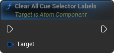 CriWare Unreal Engine: Clear All Cue Selector Labels